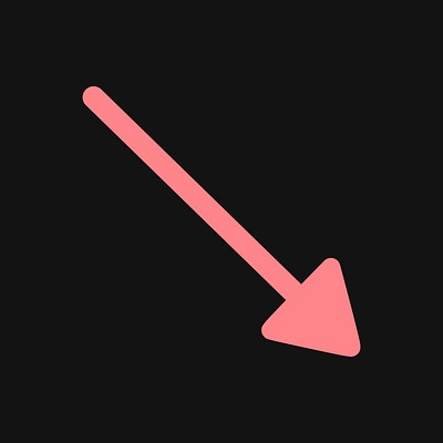 Pink arrow png sticker, minimal | Premium PNG Sticker - rawpixel