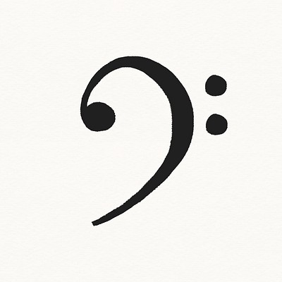 F clef clipart, music symbol | Free Photo - rawpixel