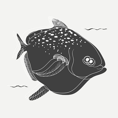 Cartoon drawing of a fish | Premium Vector Illustration - rawpixel
