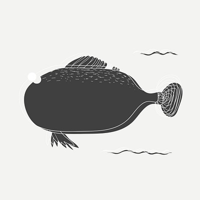 Cartoon drawing of a fish | Free Vector Illustration - rawpixel