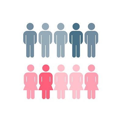 Corporate gender distribution statistics vector | Premium Vector - rawpixel