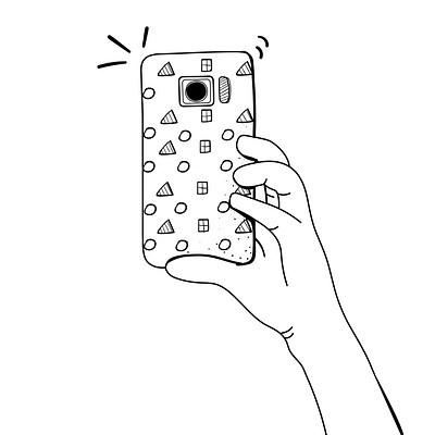 Vector hands taking photo smartphone | Free Vector Illustration - rawpixel