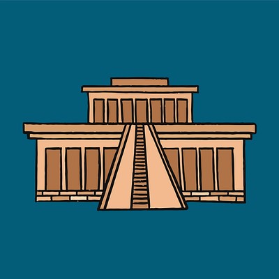 Mortuary Temple Hatshepsut, ancient funerary | Premium Vector ...