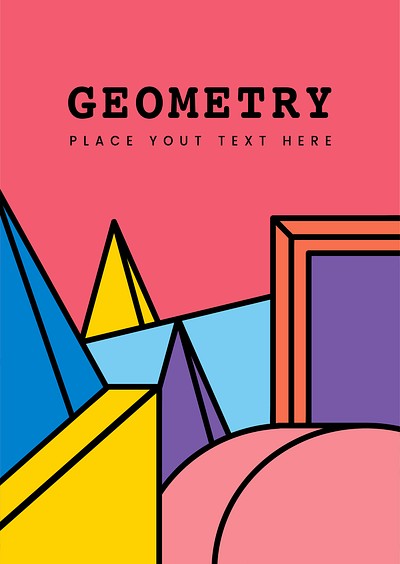 Colorful geometry mockup graphic design | Free Vector - rawpixel