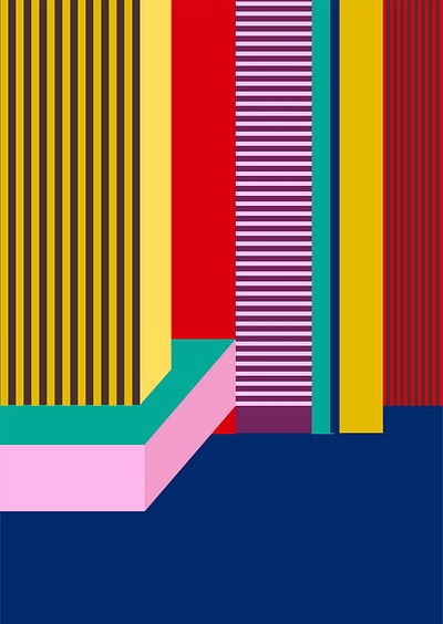 Colorful linear geometry graphic poster | Free Vector - rawpixel