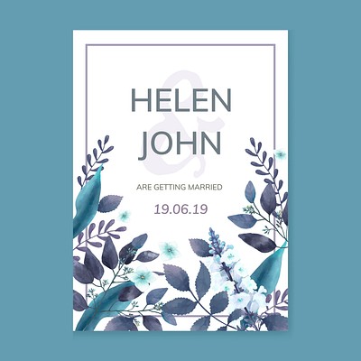 Blue themed greetings card miniature | Premium Vector - rawpixel