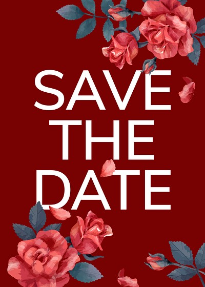 Invitation card red color scheme | Premium Vector - rawpixel