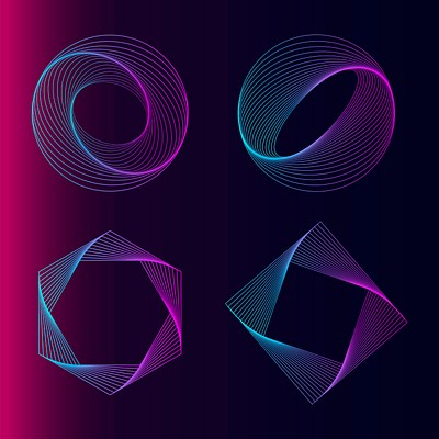 Abstract geometric elements set vector | Premium Vector - rawpixel