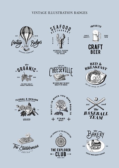 Set food logo design vectors | Premium Vector - rawpixel