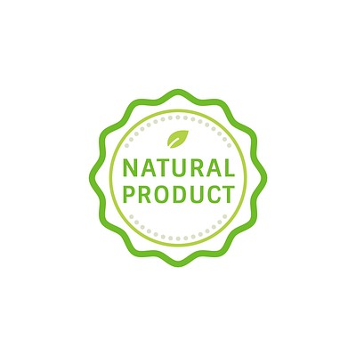 Natural product stamp badge illustration | Premium Vector - rawpixel