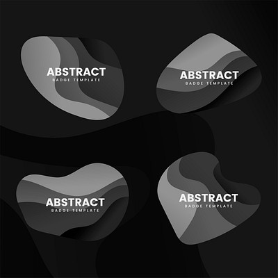 Abstract badge design vector set | Premium Vector - rawpixel