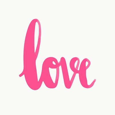 The word love typography vector | Premium Vector - rawpixel