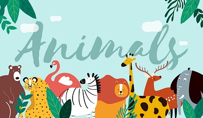Animals in a cartoon style | Free Vector - rawpixel