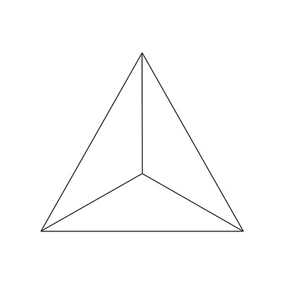 Linear illustration of a triangle | Premium Vector - rawpixel
