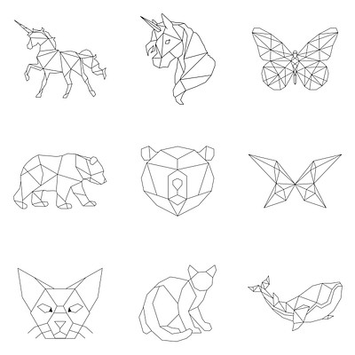 Set of animal linear illustrations | Premium Vector - rawpixel