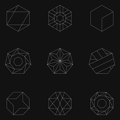 Linear illustration of geometric shapes | Premium Vector - rawpixel