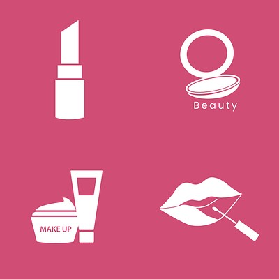 Beauty cosmetics icon set | Premium Vector - rawpixel