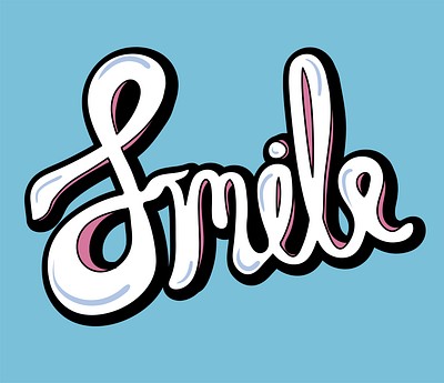 Smile word typography design illustration | Premium Vector - rawpixel