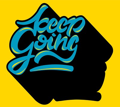 Keep going typography design inspirational | Premium Vector - rawpixel