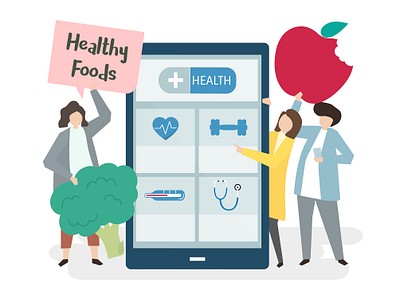 Illustration of people with a health | Premium Vector - rawpixel