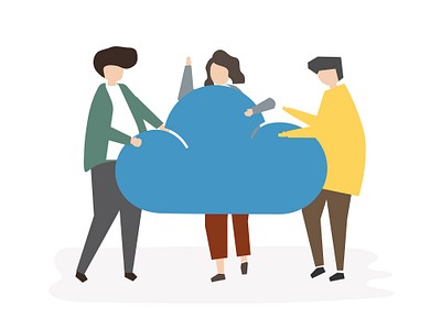Illustration people avatar cloud connection | Premium Vector - rawpixel