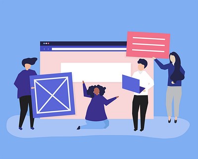 Characters people holding website icons | Premium Vector - rawpixel