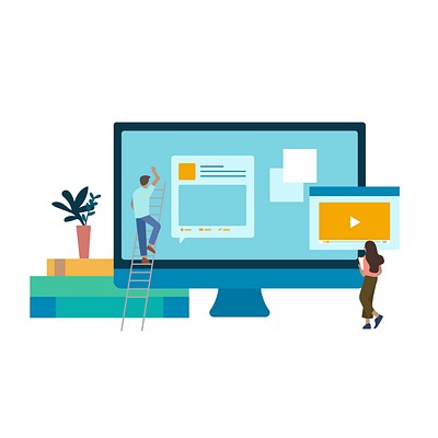 Illustrated people with website development | Premium Vector - rawpixel