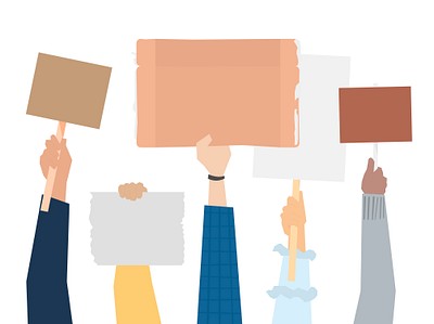 Group people holding protest boards | Premium Vector - rawpixel