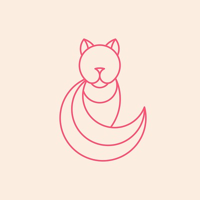 Linear cat geometrical animal vector | Free Vector - rawpixel