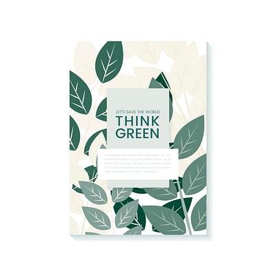 Think green environmental conservation poster | Free Vector - rawpixel