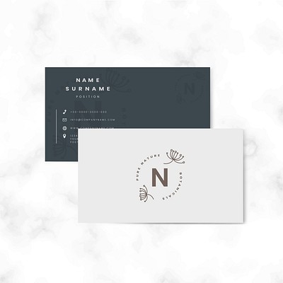 Botanical two sided name card | Premium Vector - rawpixel