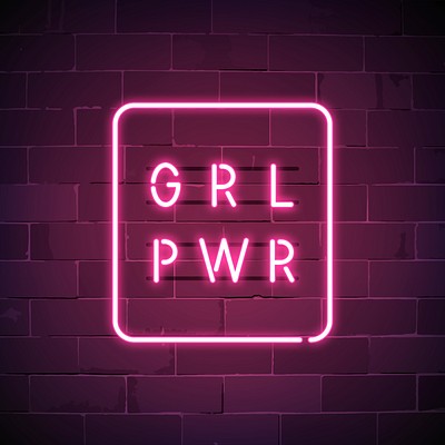 Girl power neon sign vector | Premium Vector - rawpixel