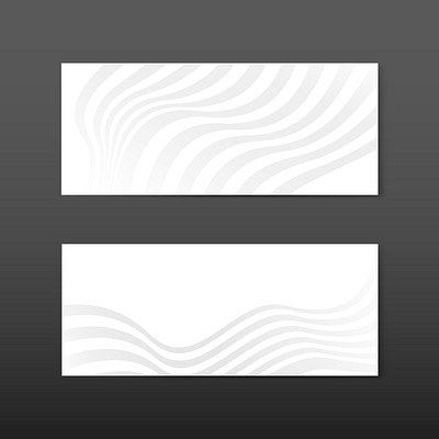 White abstract banner design vectors | Premium Vector - rawpixel