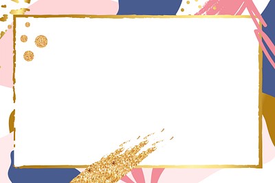 Rectangle gold frame colorful Memphis | Premium Vector - rawpixel