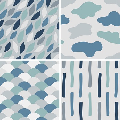 Collection of simple pattern vectors | Free Vector - rawpixel