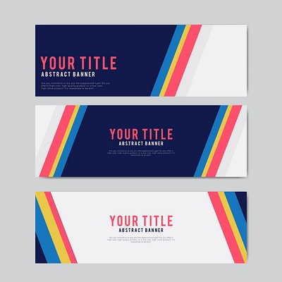 Colorful and abstract banner design | Free Vector - rawpixel