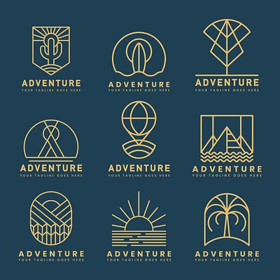 Set of adventure logo vector | Premium Vector - rawpixel