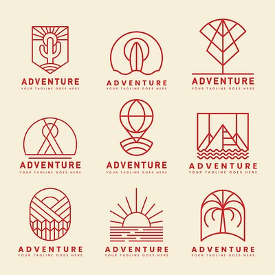 Set of adventure logo vector | Premium Vector - rawpixel