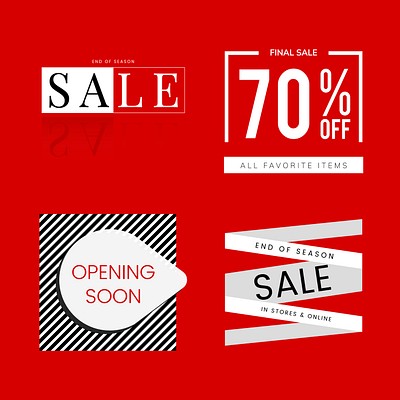 Set sale promotion design template | Premium Vector - rawpixel