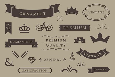 Vintage premium quality design element | Premium Vector - rawpixel