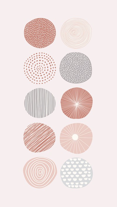 Round patterned doodle background vector | Premium Vector - rawpixel