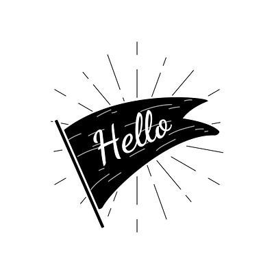 Banner text hello vector | Premium Vector - rawpixel