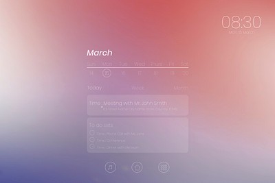 Digital calendar displayed on a screen | Free Vector - rawpixel