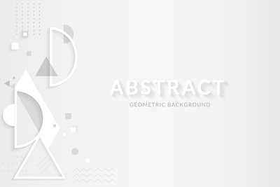 White abstract geometric background vector | Premium Vector - rawpixel