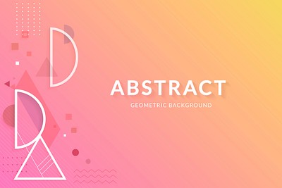 Pink orange abstract geometric background | Premium Vector - rawpixel