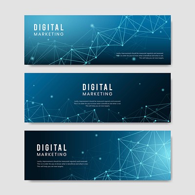 Blue neural texture abstract set | Premium Vector - rawpixel
