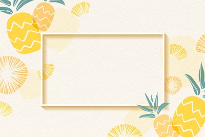 Frame on a pineapple patterned | Premium Vector - rawpixel