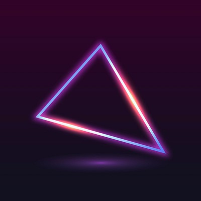 Retro neon triangle badge vector | Premium Vector - rawpixel