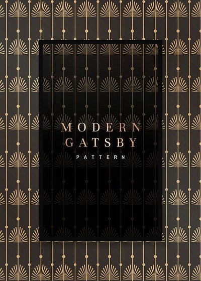 Modern golden gatsby pattern design | Premium Vector - rawpixel