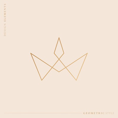 Luxurious geometric crown design vector | Premium Vector - rawpixel